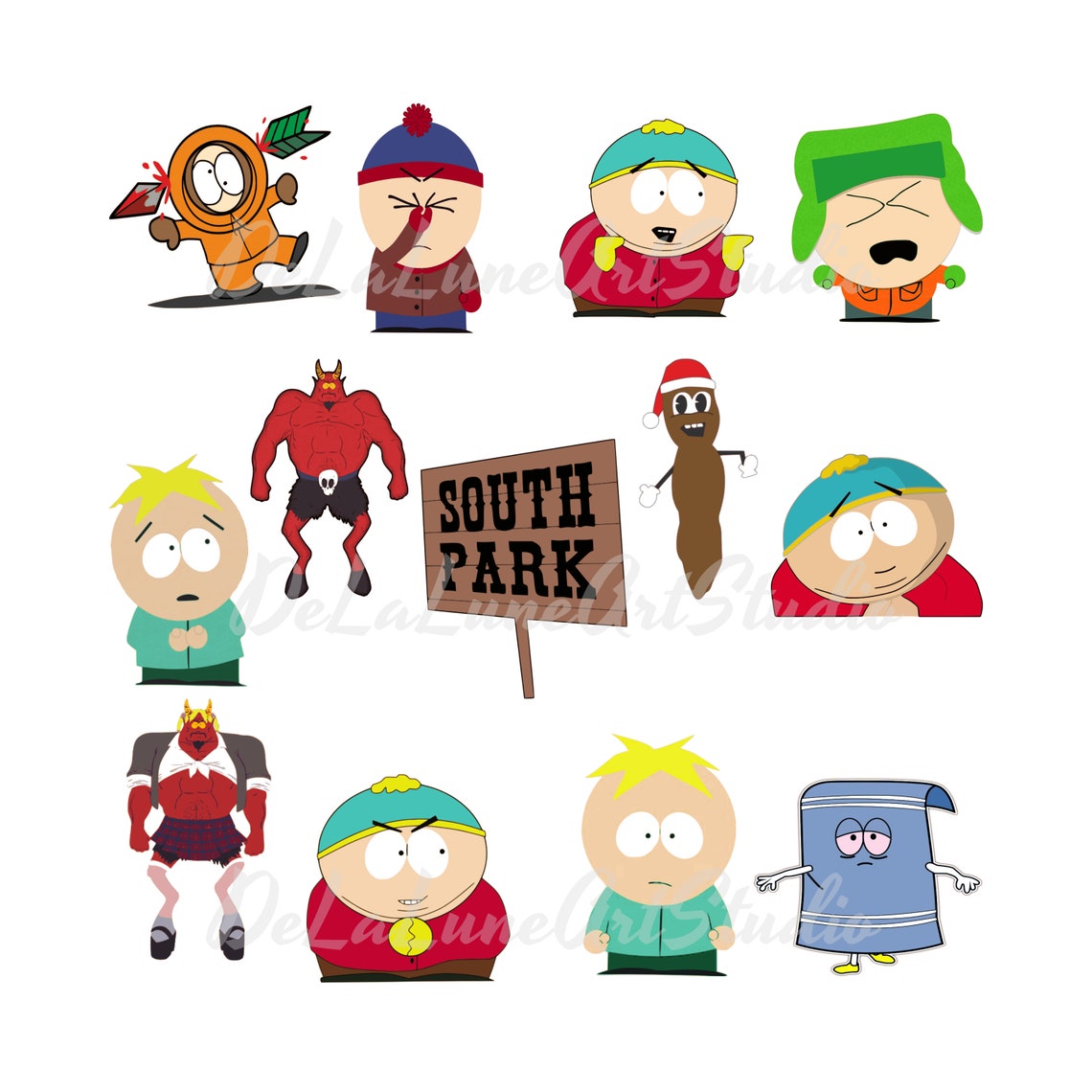 Southpark PNG Digital Download - Instant Download Waterslide for Epoxy ...
