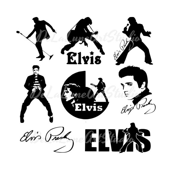 Elvis Presley Svg File Set Elvis Presley Stickers Elvis - Etsy India