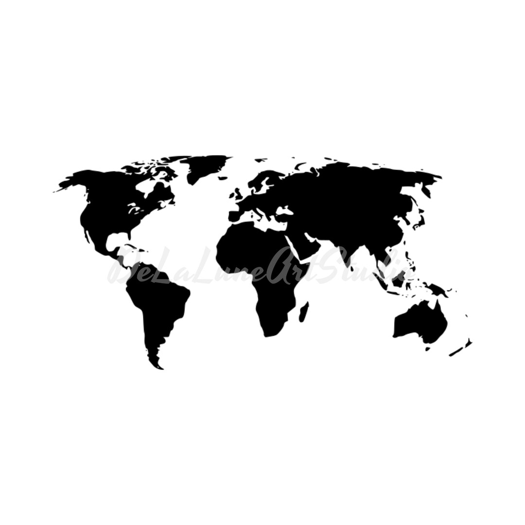 Mappa del mondo Svg, Mappa Svg, Terra Svg, Mondo Svg, Svg File per ...