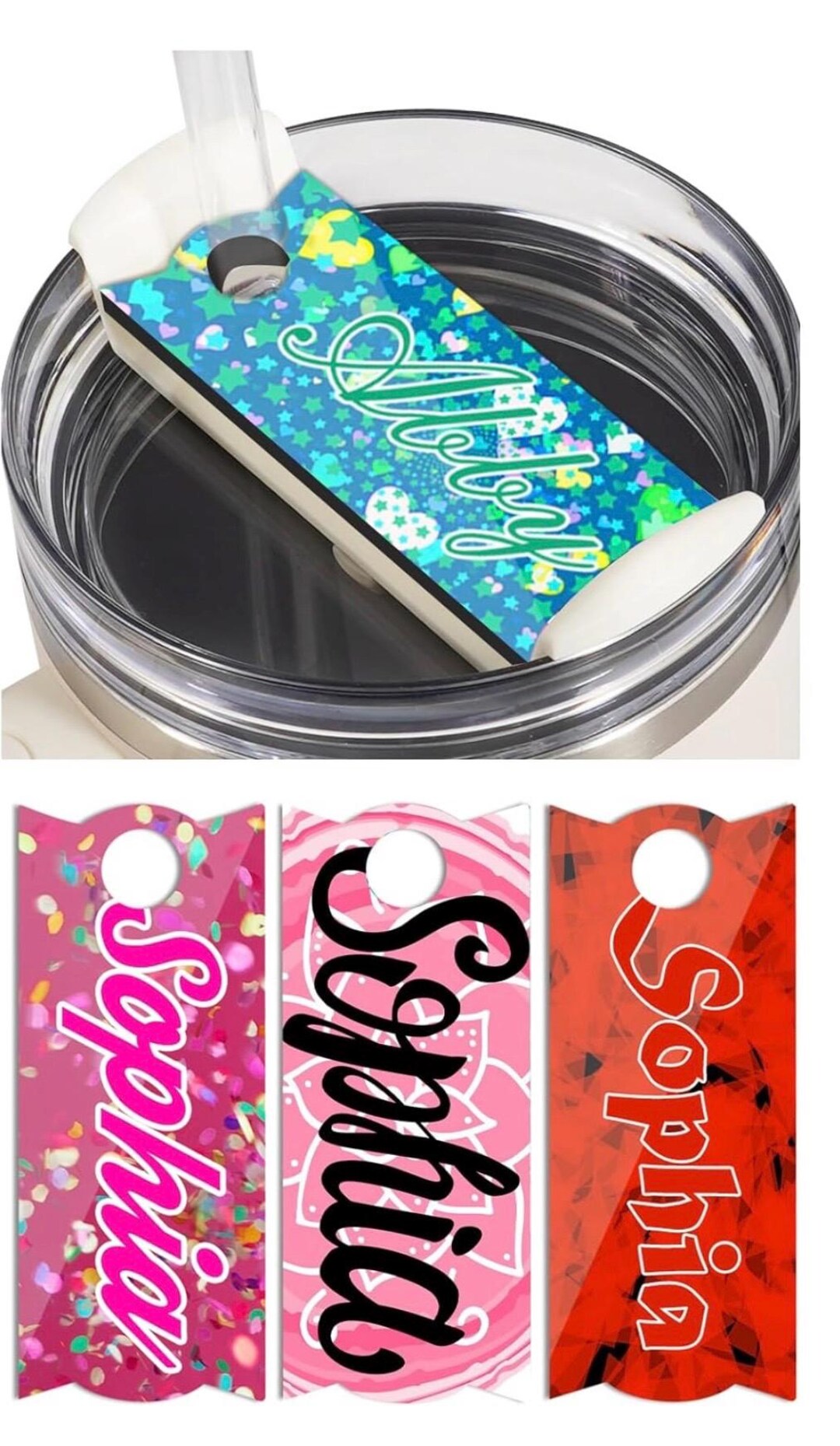 Personalized Stanley Name Plate , Crown Initial Tumbler Charms, Stanley ...