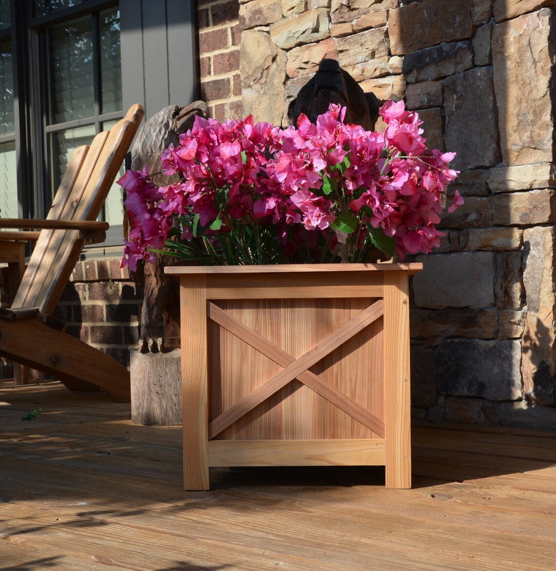 Farmhouse Solid Cedar Planter Box High Quality Build and - Etsy