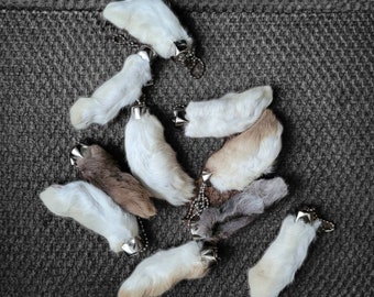 Real Rabbit Foot Keychain - Etsy