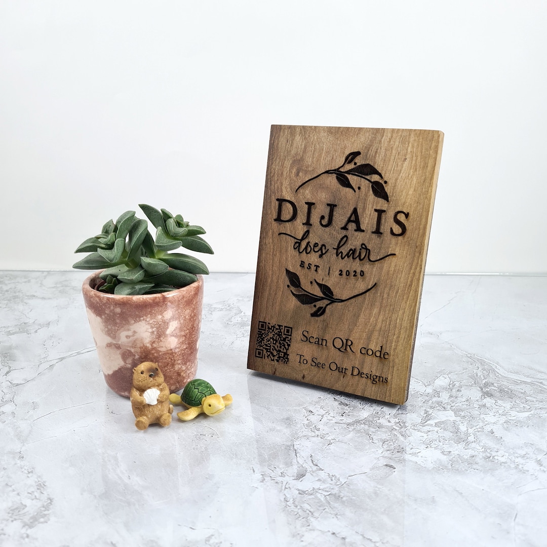 Custom Business Logo Engraving With QR Code, Custom Business Design ...