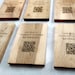 Custom Engraved Walnut Wood Business Sign With QR Code - Etsy