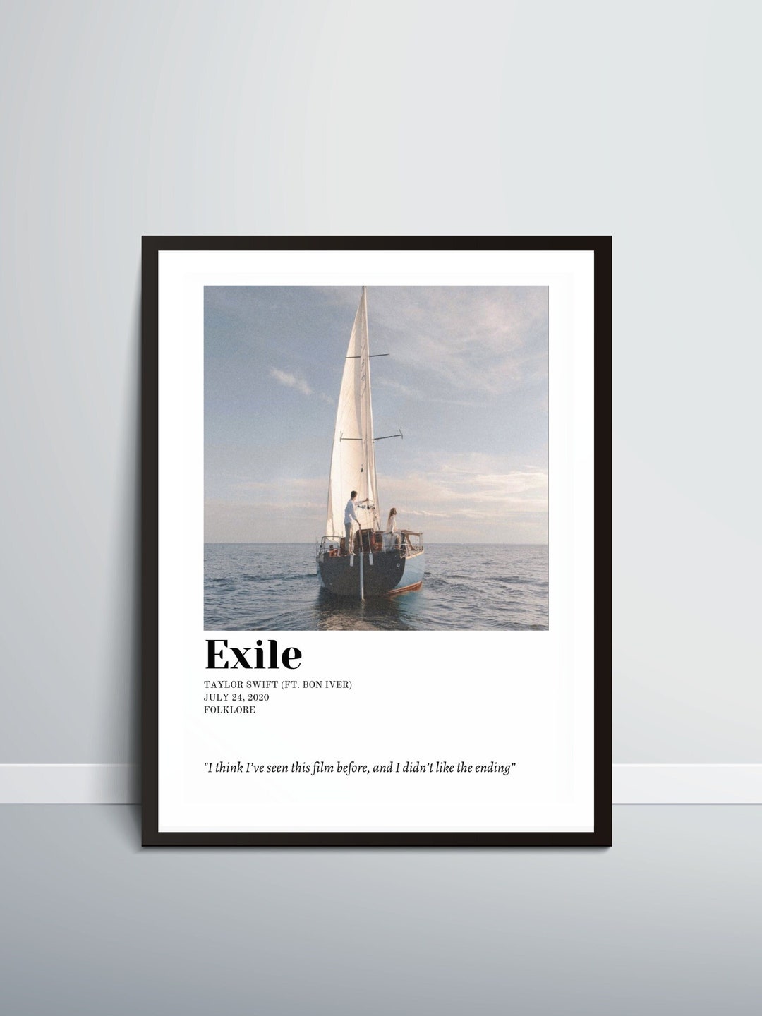 Exile Folklore Taylor Swift Inspired Wall Art digital Download, Trendy ...