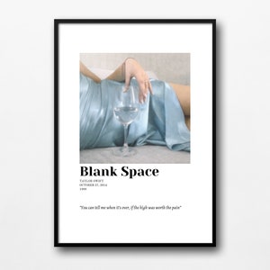 Blank Space 1989 Taylor Swift Inspired Wall Art Taylor - Etsy