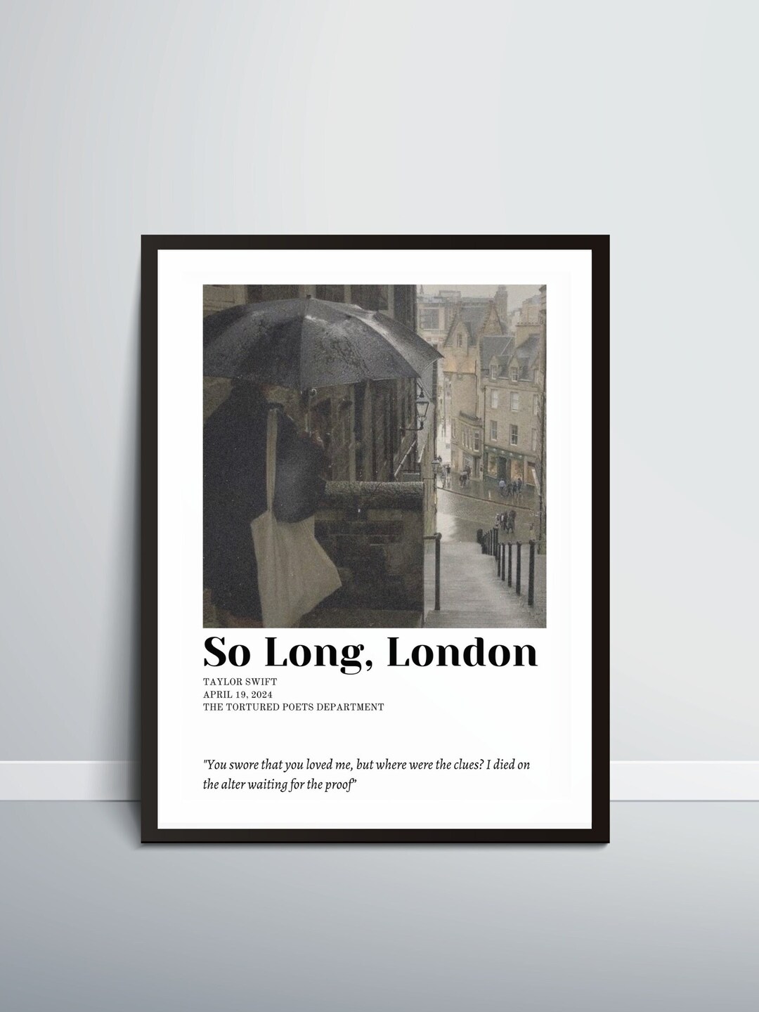 So Long, London the Tortured Poets Department Taylor Swift Inspired ...