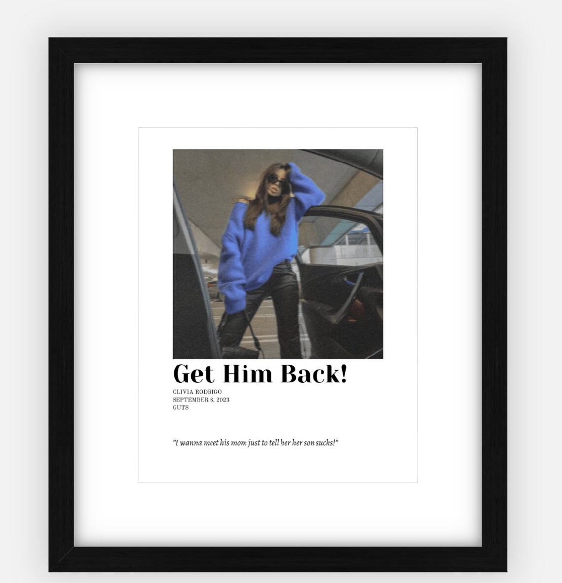 Get Him Back GUTS Olivia Rodrigo Inspired Wall Art Olivia Rodrigo ...