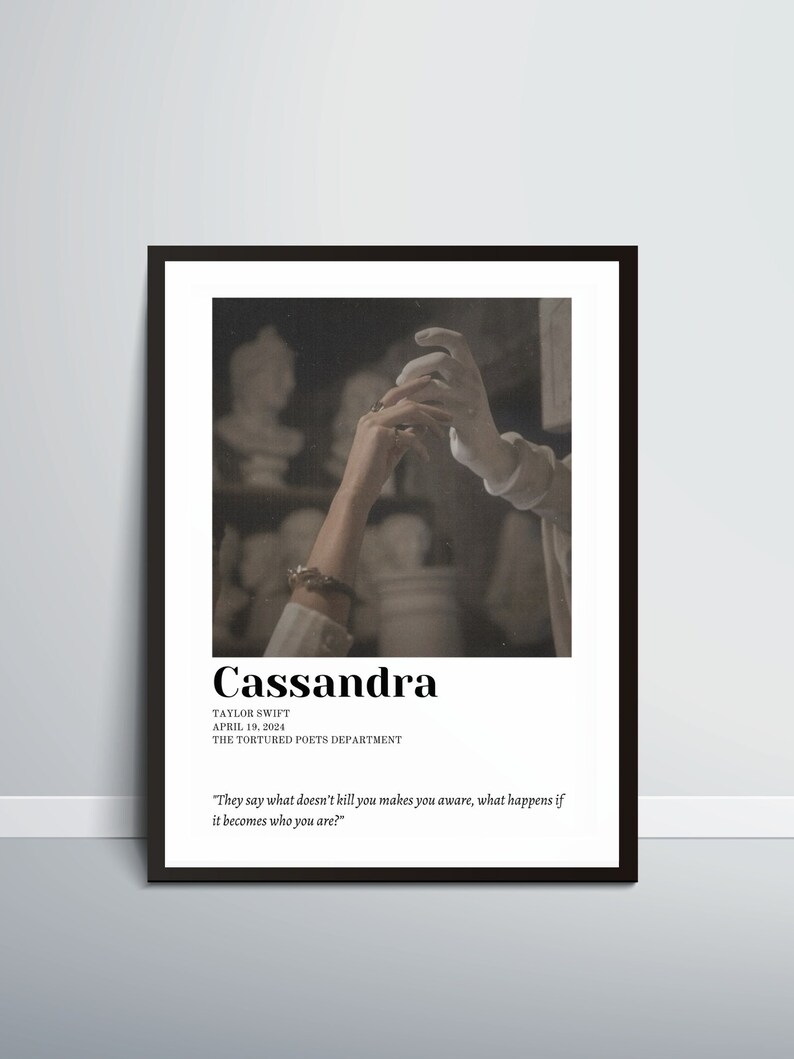 Cassandra the Tortured Poets Department Taylor Swift Inspired Wall Art ...