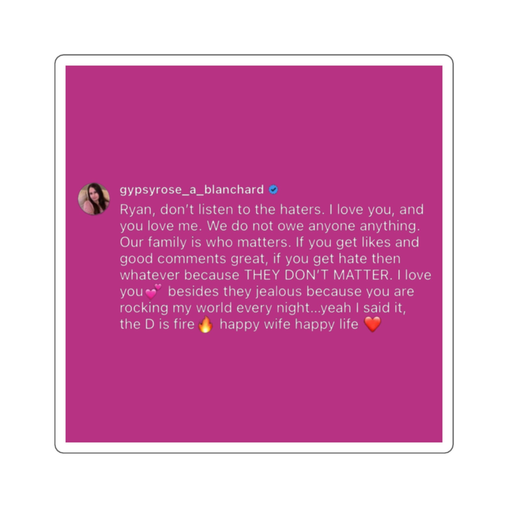 Gypsy Rose Blanchard Laptop Square Sticker, Y2K Meme Sticker, Unisex ...