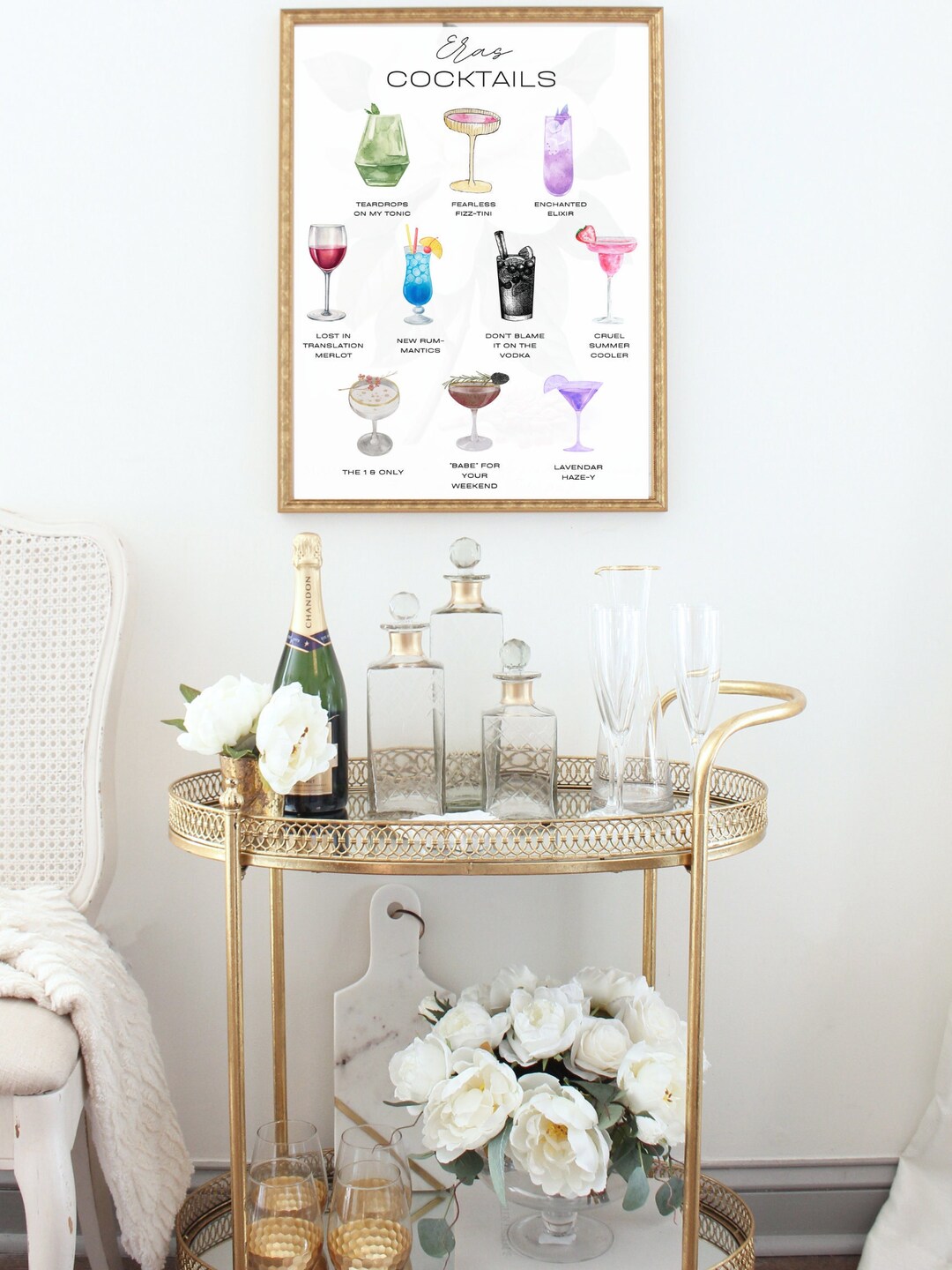 Eras Cocktail Bar Menu Taylor Swift eras Inspired Bar Cart Decor Taylor ...