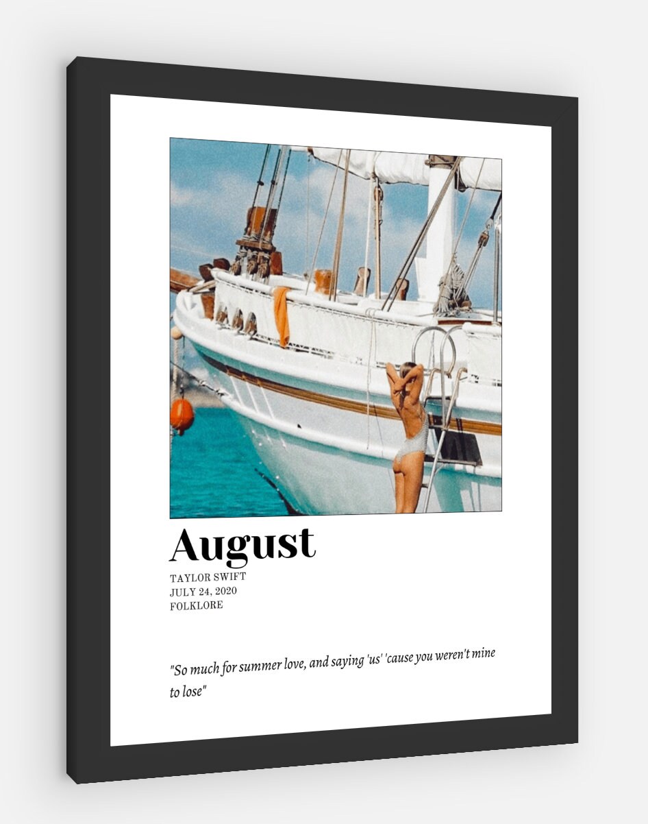 August Folklore Taylor Swift Inspired Wall Art Taylor Swift Inspired ...