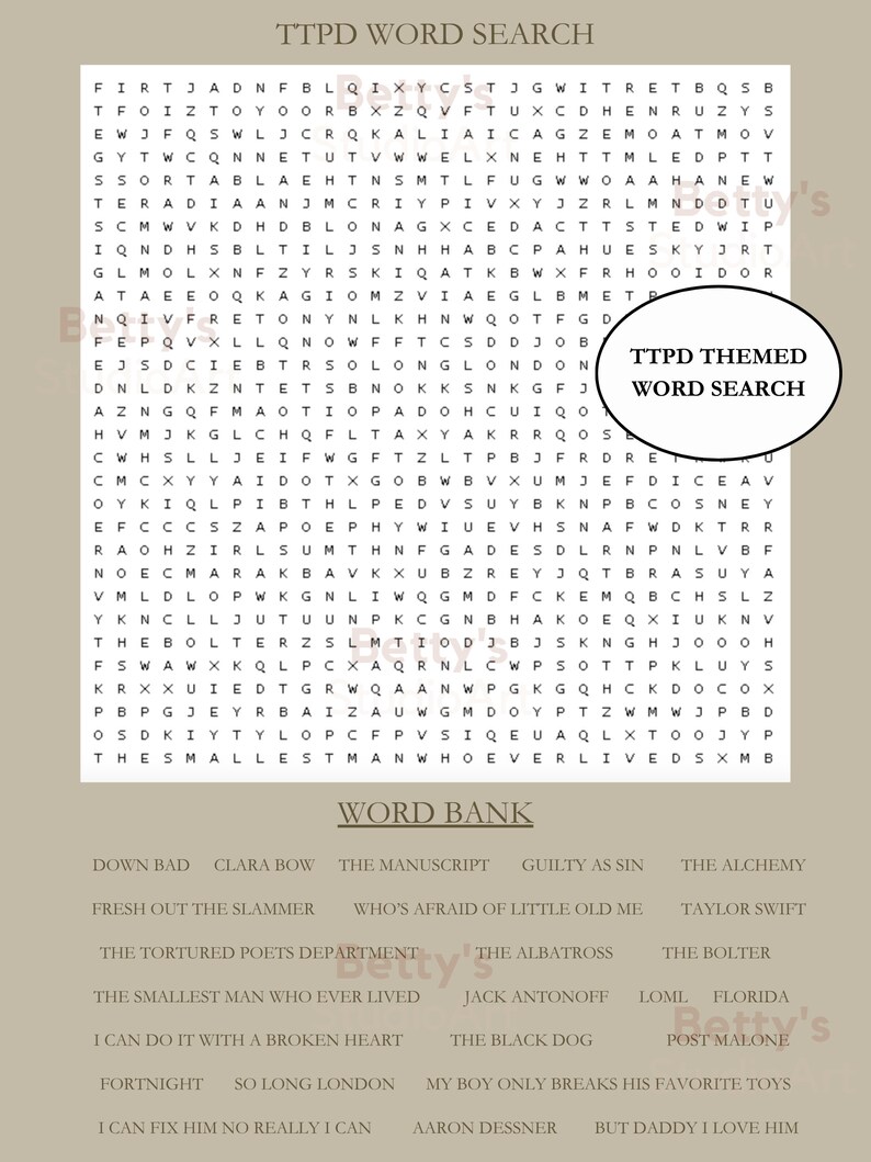 The Tortured Poets Department Album Release Party Pack Tayor Swift ...