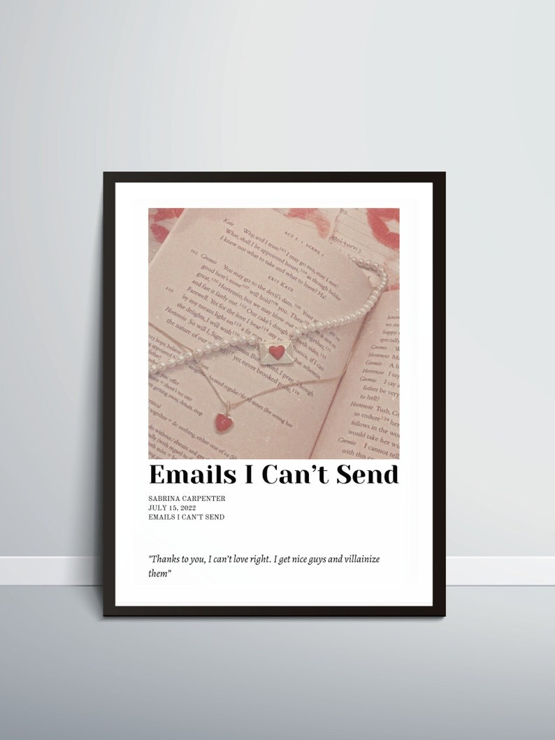 Emails I Cant Send Emails I Cant Send Sabrina Carpenter Inspired Wall ...