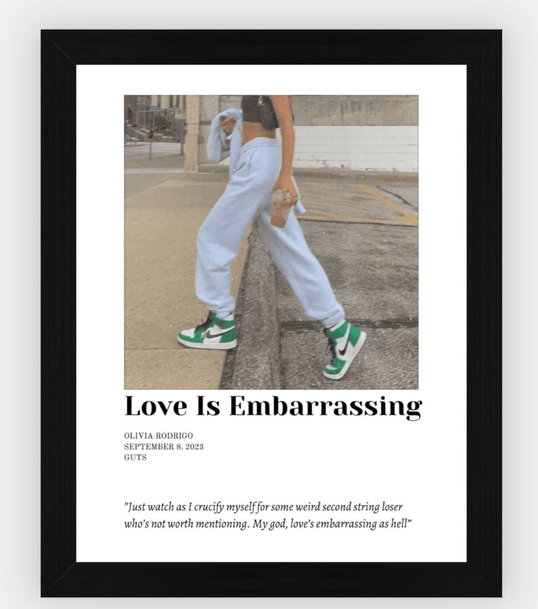 Love is Embarassing GUTS Olivia Rodrigo Inspired Wall Art - Etsy