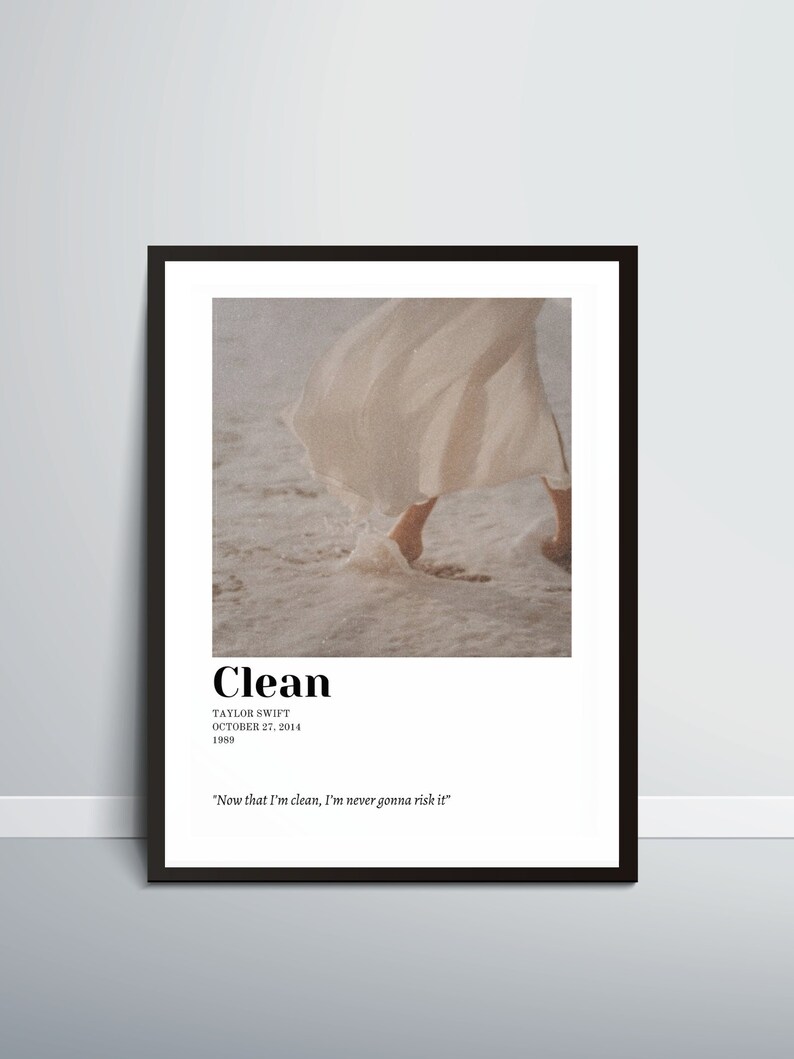Clean 1989 Taylor Swift Inspired Wall Art Taylor Swift - Etsy