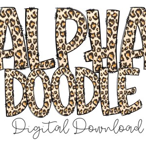 Cheetah Print Alpha Doodle Set - Etsy
