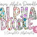 Alpha Doodle Set, Roses, 5 Complete Alphasets - Etsy