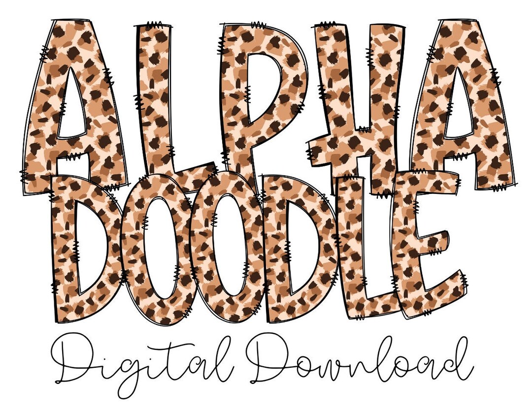 Abstract Animal Print Alpha Doodle Set - Etsy