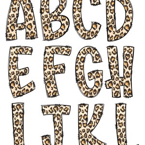 Cheetah Print Alpha Doodle Set - Etsy