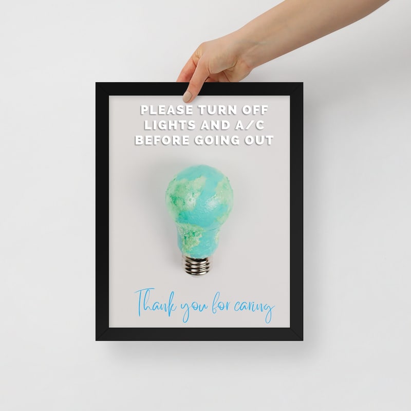 Turn off Lights Sign - Etsy