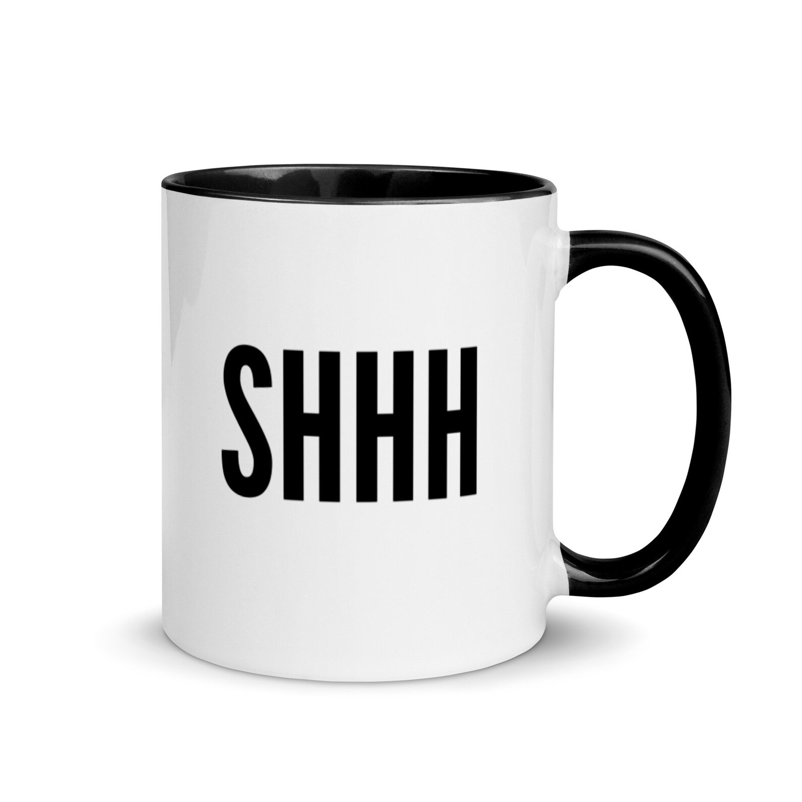 SHHH Mug With Black Interior. for Your Not a Morning Person Survival ...