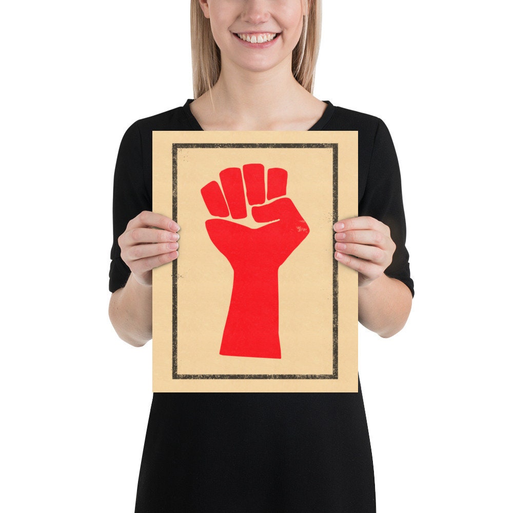 Red Fist War Protest Poster - Etsy