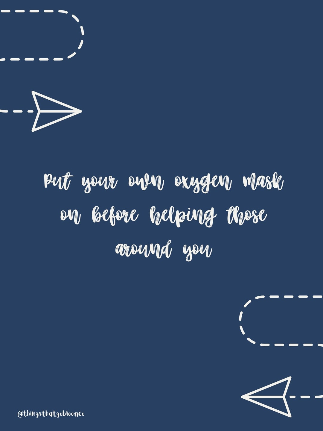 Motivational Poster; Put Your Oxygen Mask on First; Reminder; Therapy ...