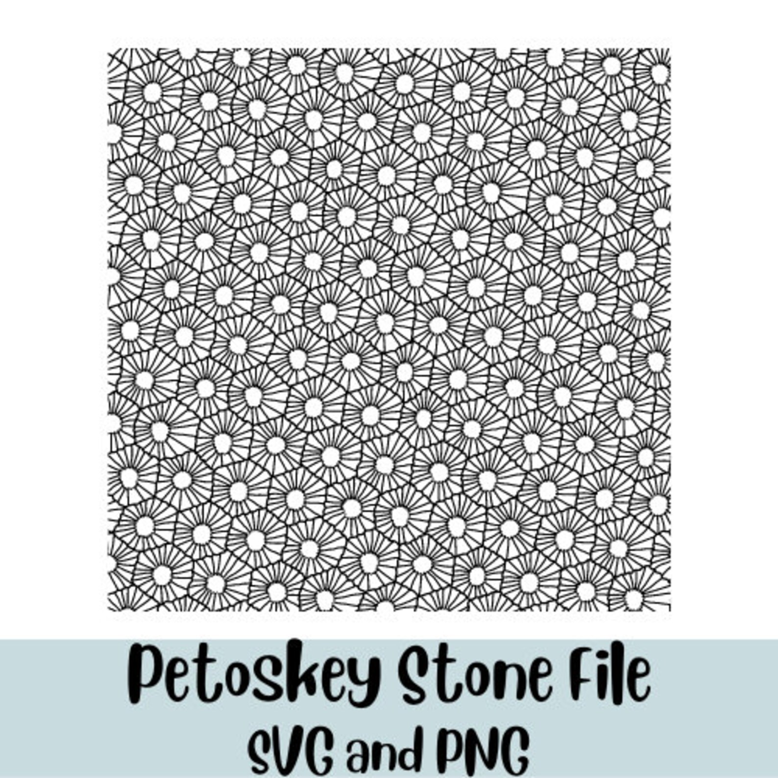 Petoskey Stone Print SVG and PNG Files 16X16 - Etsy