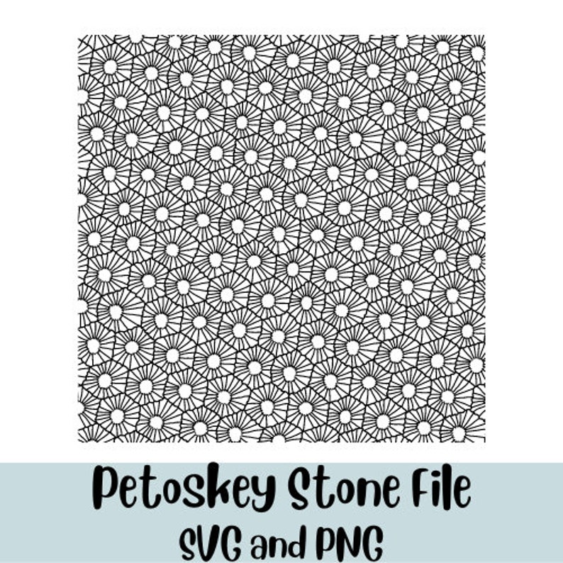 Petoskey Stone Print SVG and PNG Files 16X16 - Etsy
