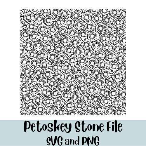 Petoskey Stone Print SVG and PNG Files 16X16 - Etsy
