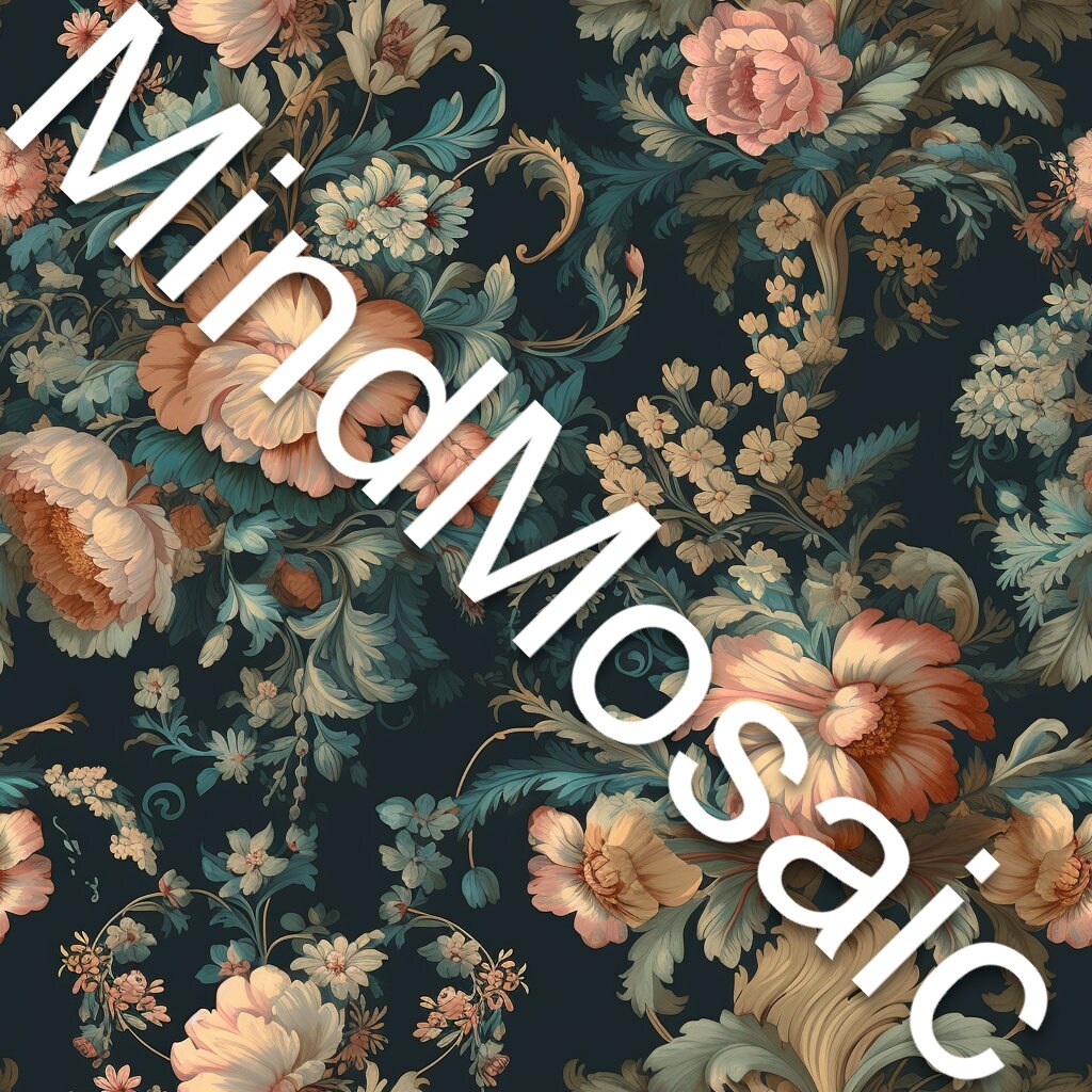 Refined Rococo Floral Elegance Seamless Pattern – Perfect for ...
