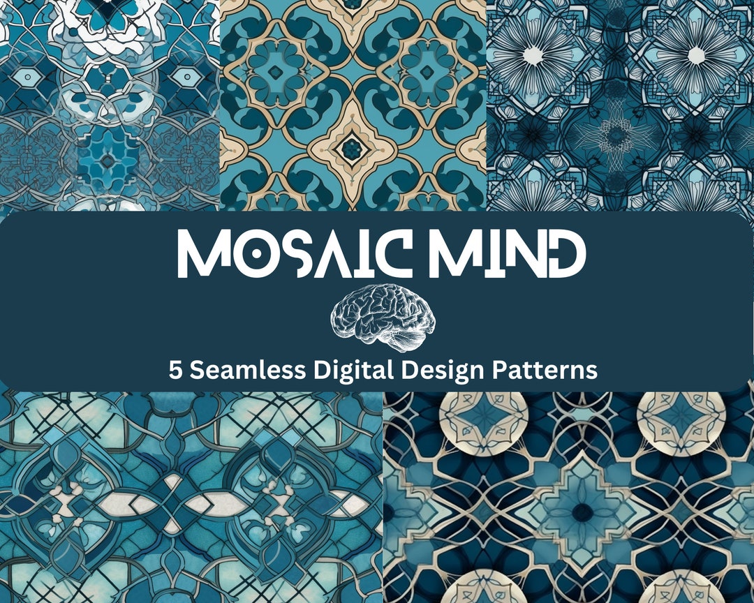 Blue Moroccan Geometric Seamless Tile Pattern - Perfect for Commercial ...