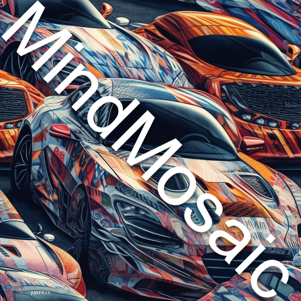 Distorted and Dreamy: Seamless Patterns of Shiny Sports Cars Perfect ...