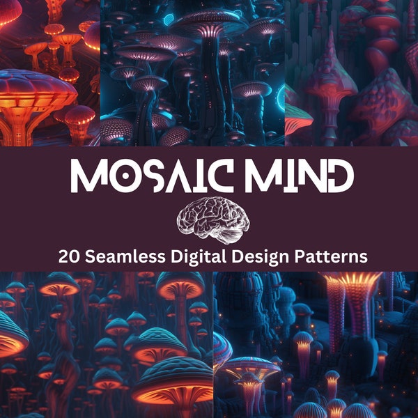 Mushroom Tile - Etsy