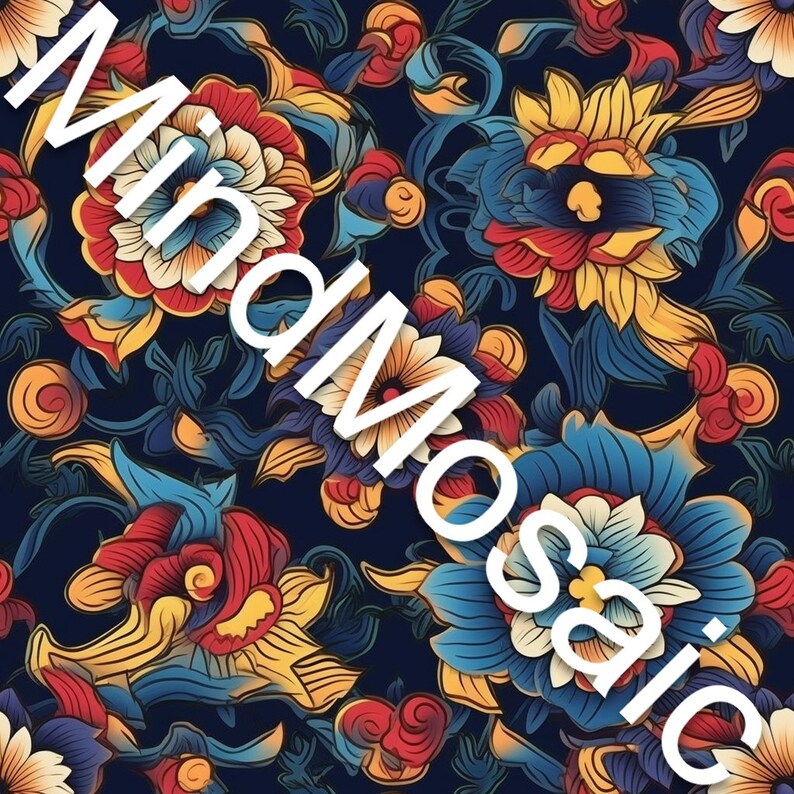 Thangka Seamless Digital Paper Tibetan Buddhist Art, Spiritual Patterns ...