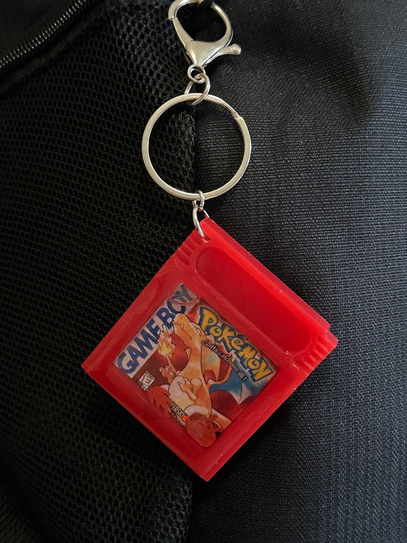 Pokémon Red Yellow Blue Game Cartridge Keychains - Etsy