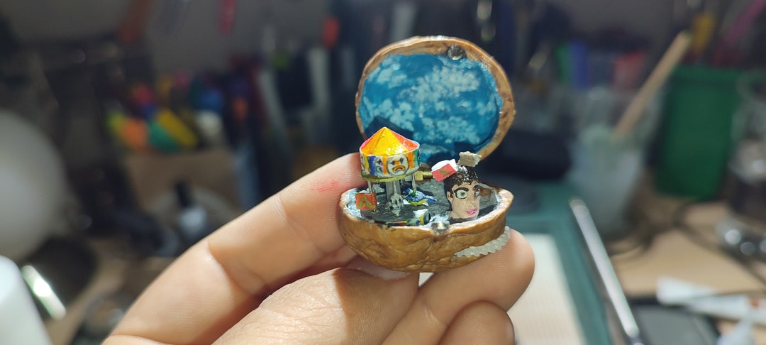 Miniature Automaton Merry-go-round, Carousel, Circus, Bird, Skull, Book ...