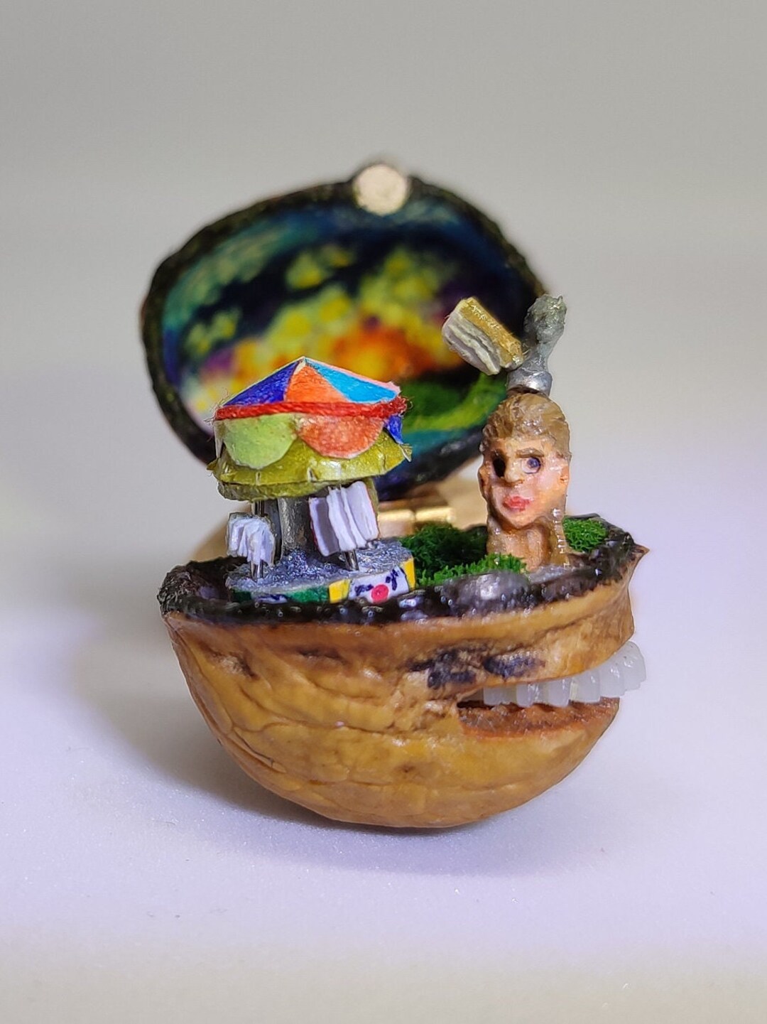 Miniature Automaton Merry-go-round, Carousel, Circus, Book, Bust ...