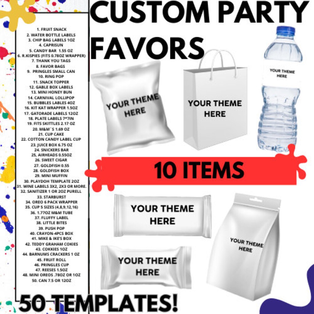 10 Personalized Favors for All Types of Events: Chips Bags, Juice ...