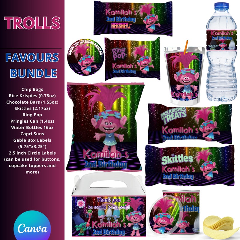 Trolls Chip Bag - Etsy