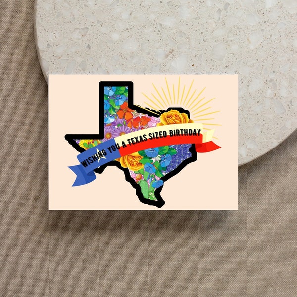 Texas Happy Birthday Card - Etsy