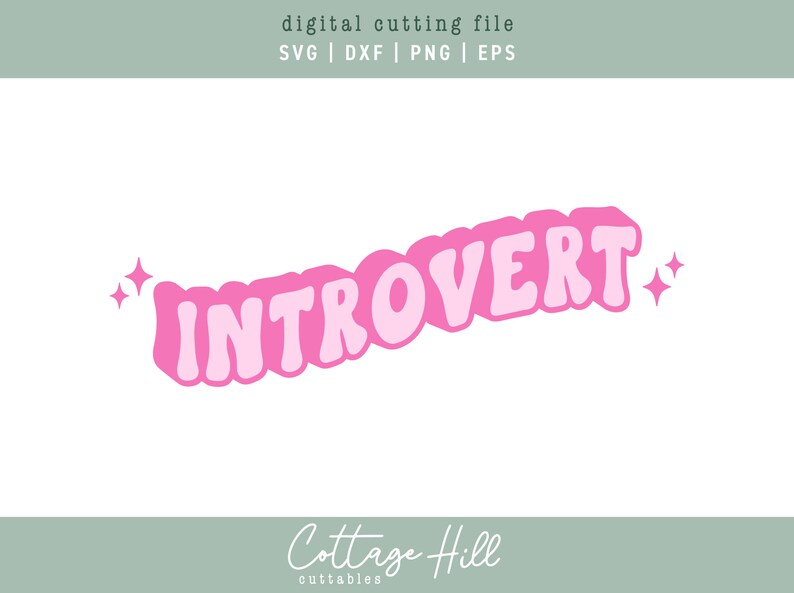 SVG Introvert Text | Funny Cut File | for Cricut Silhouette Cameo - Etsy