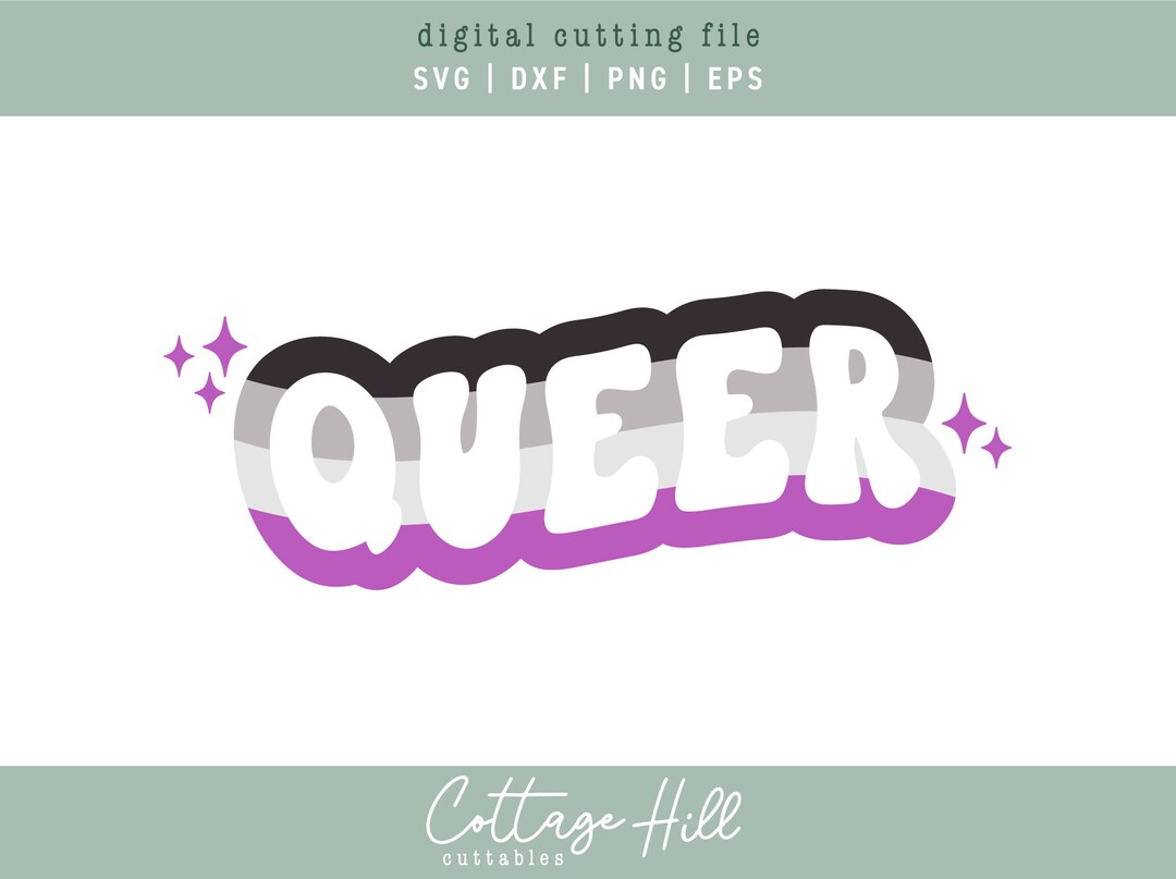 SVG Queer - Asexual Ace | LGBTQ Cut File | for Cricut Silhouette Cameo ...