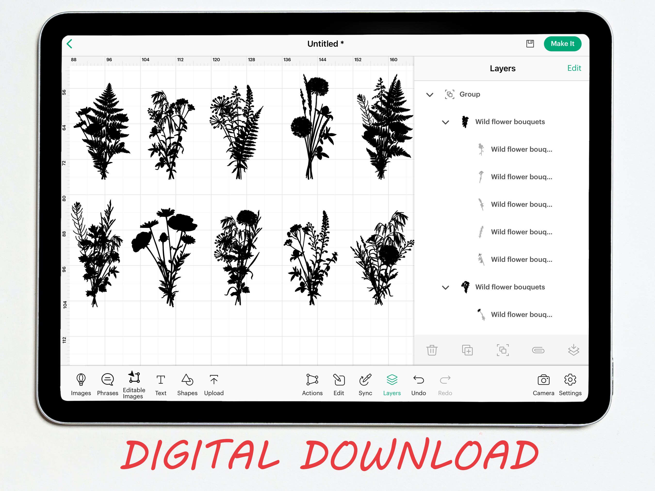 Ramo SVG paquete, flores Svg PNG, floral Svg, flores silvestres Svg, ramo minimalista Svg ...
