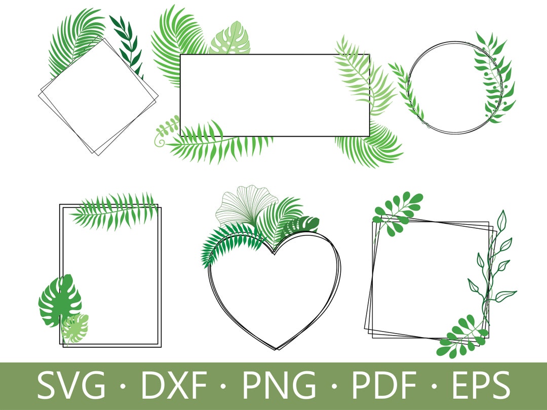 Leaf Frame SVG, Wreath Svg Bundle, Greenery Svg, Leaf SVG, Hand Drawn ...
