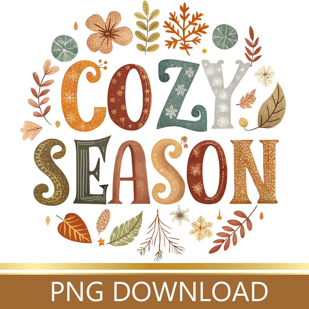 Cozy Season PNG, Fall Png, Autumn Png, Halloween Png, Transparent Png ...