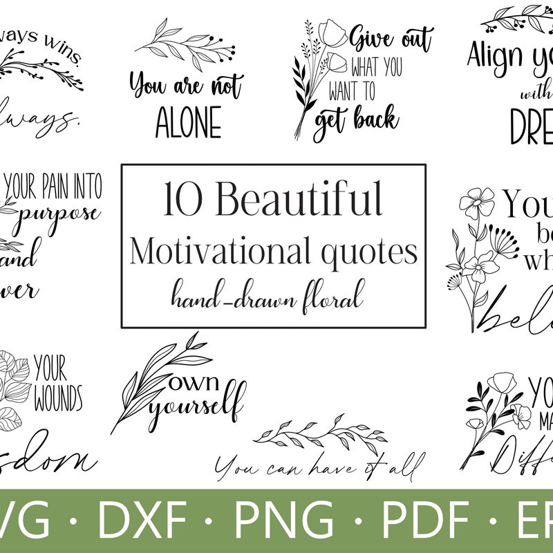 Positive Quotes Svg - Etsy