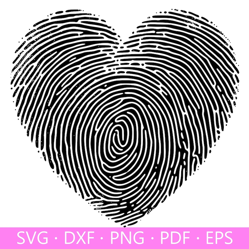 Fingerprint Heart - Etsy