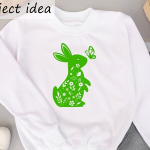 Spring Rabbit SVG, Spring Rabbit PNG, Floral Rabbit SVG, Bunny ...
